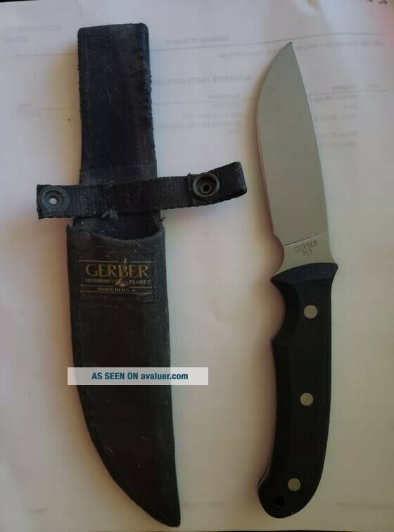 Vintage Gerber Portland Oregon USA 925 Hunting Knife With Sheath | #3249683