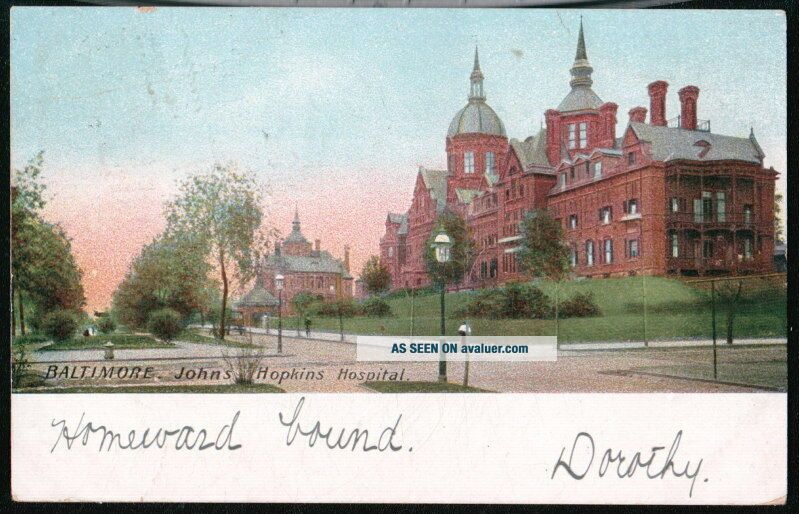 BATLIMORE MD Johns Hopkins Hospital Antique UDB 1906 Postcard Vtg ...