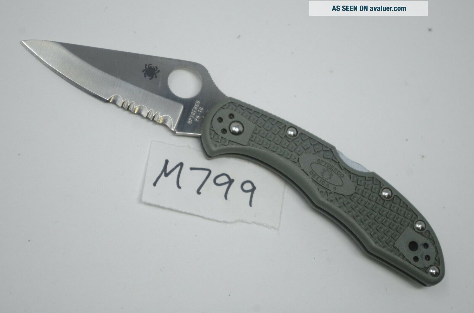 Gray Green Spyderco Delica 4 Folding Pocket Knives Endura Combo Edge ...