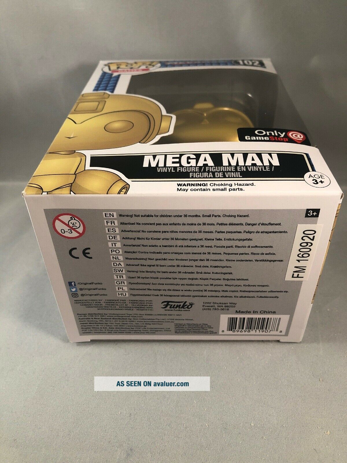 FUNKO POP GAMES MEGA MAN 102 GOLD MEGA MAN GAME STOP EXCLUSIVE | #3323393