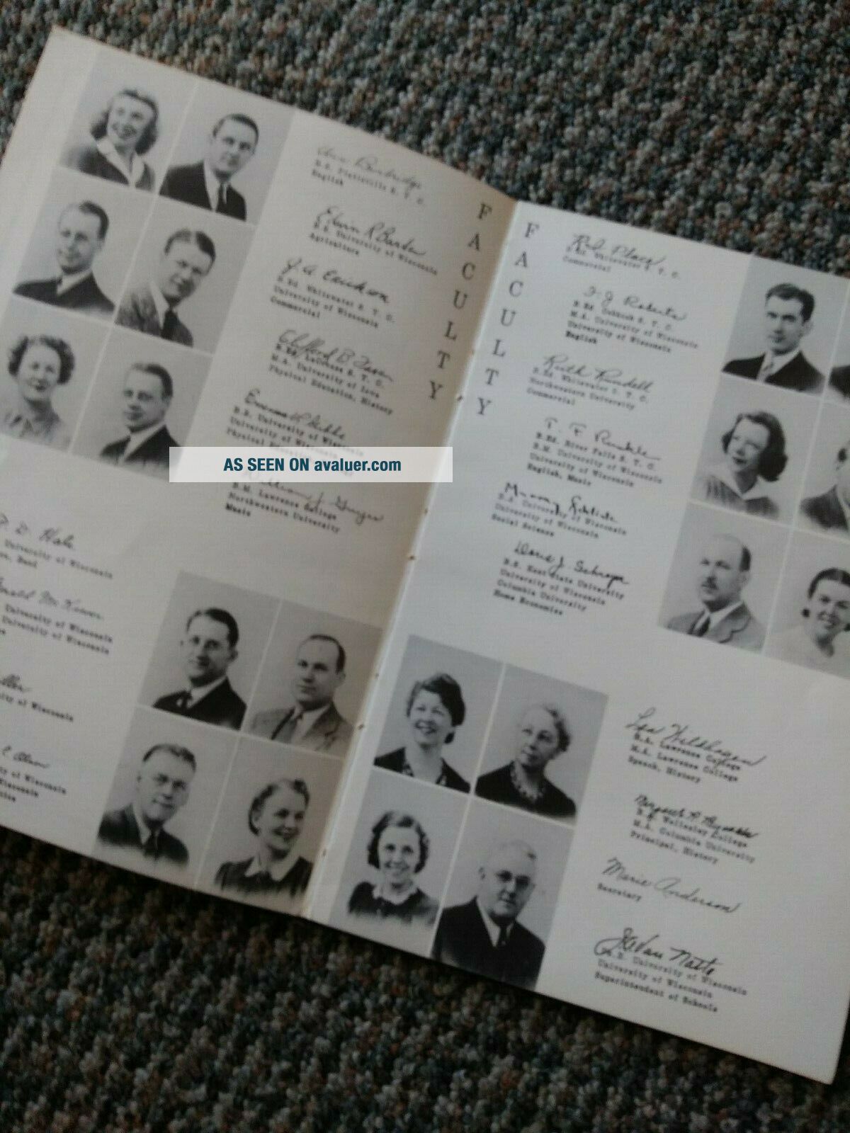 Old Vintage Antique 1941 Sturgeon Bay WI High School Yearbook History ...