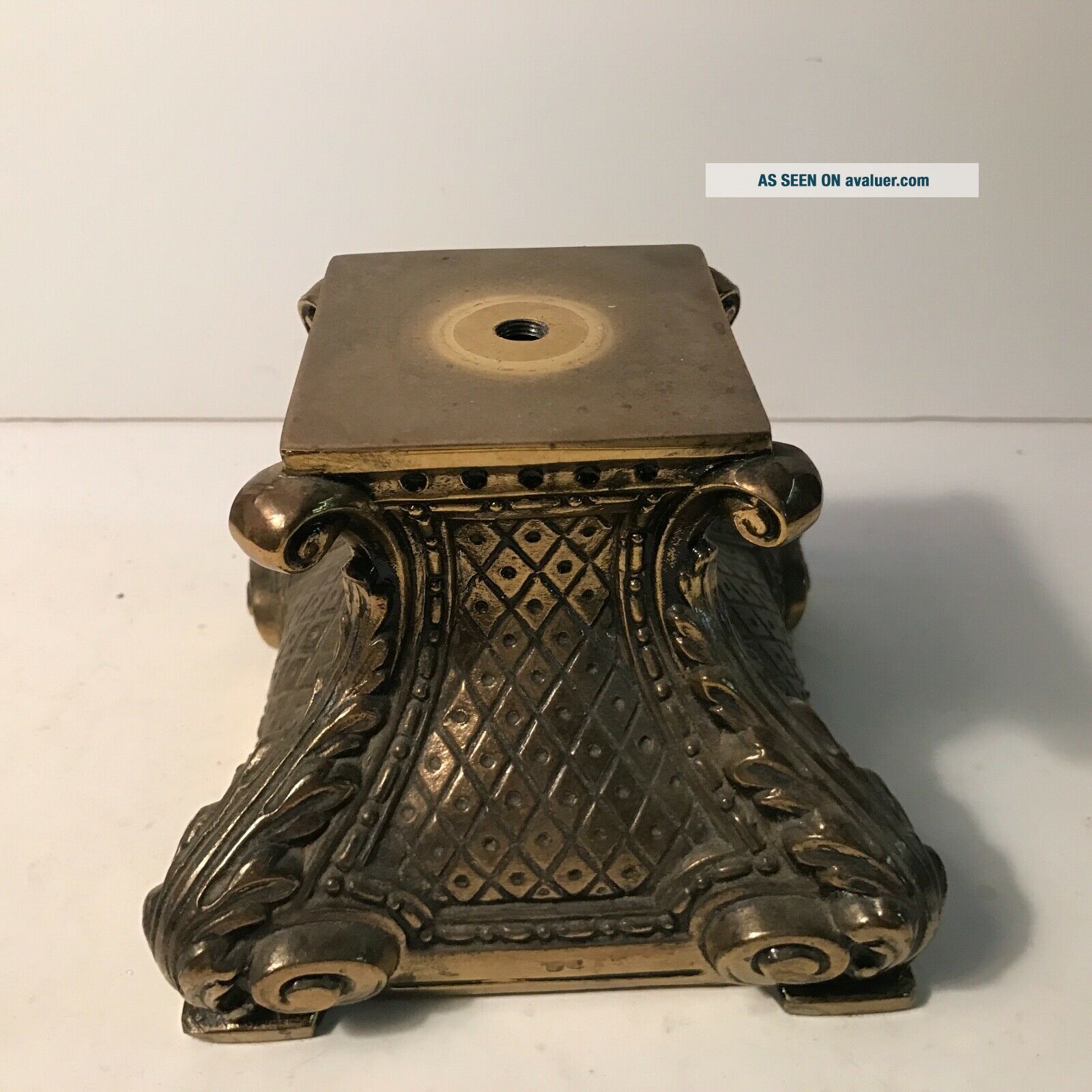 Antique Ornate Cast Alloy Brass Plated Electric Table Lamp Base | #3334532