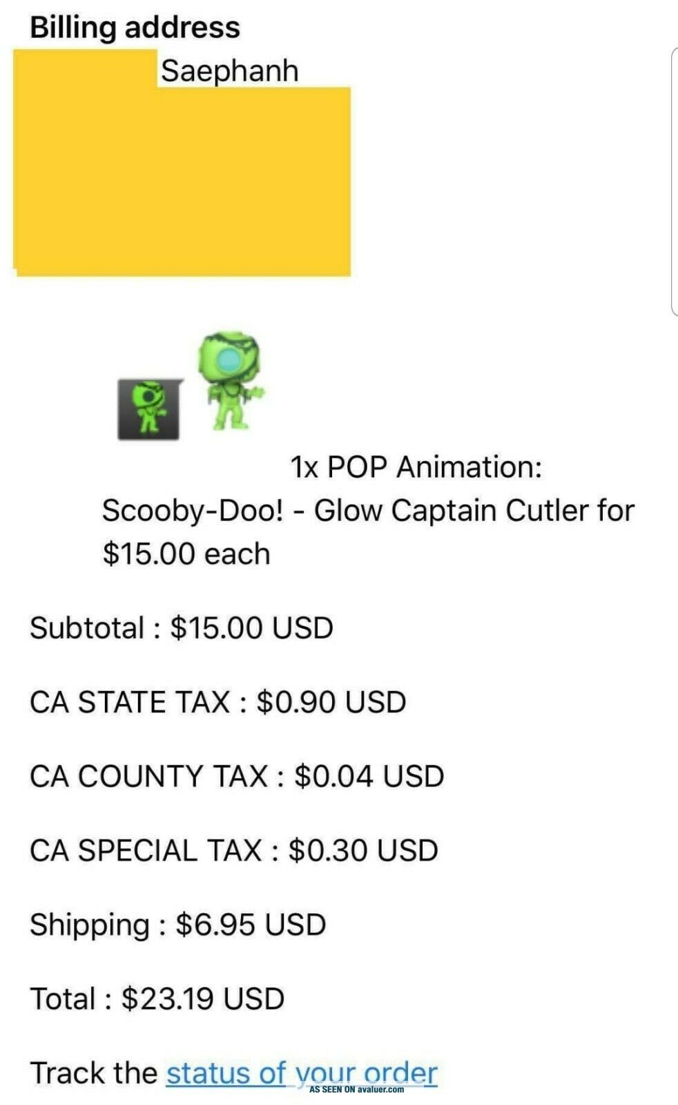 Scooby Doo Captain Cutler Glow In The Dark Funko Shop Exclusive ...