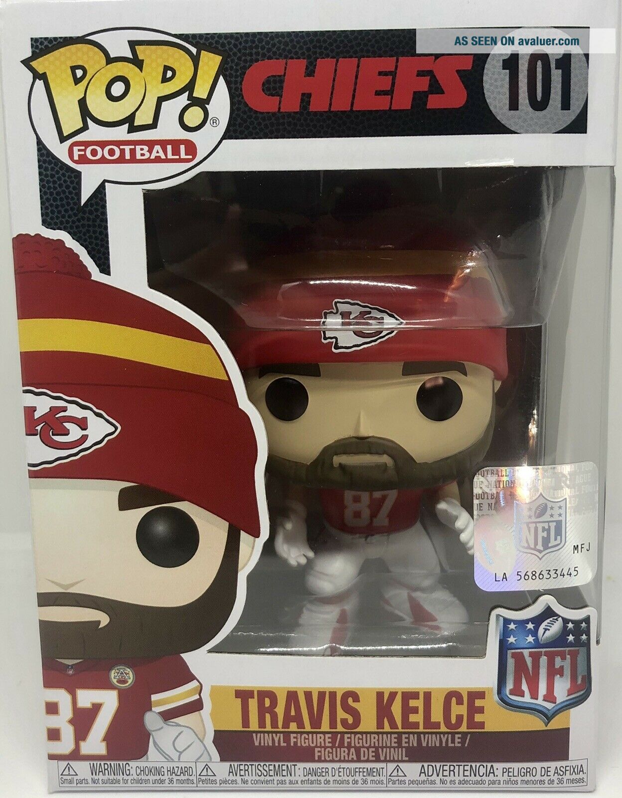 Funko Pop Football Travis Kelce Kansas City Chiefs NFL 101 Athlete ...