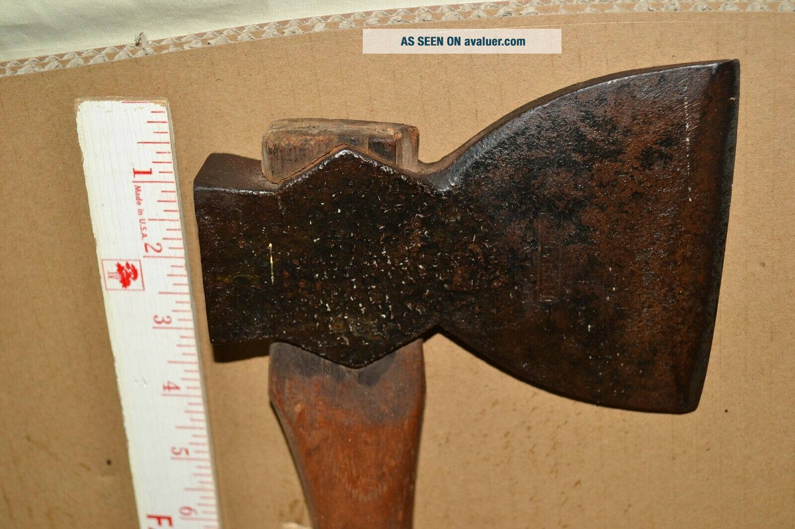 Antique/Vintage DEFIANCE Hewing Axe BROAD HEAD HATCHET Solid Tool 3 W ...