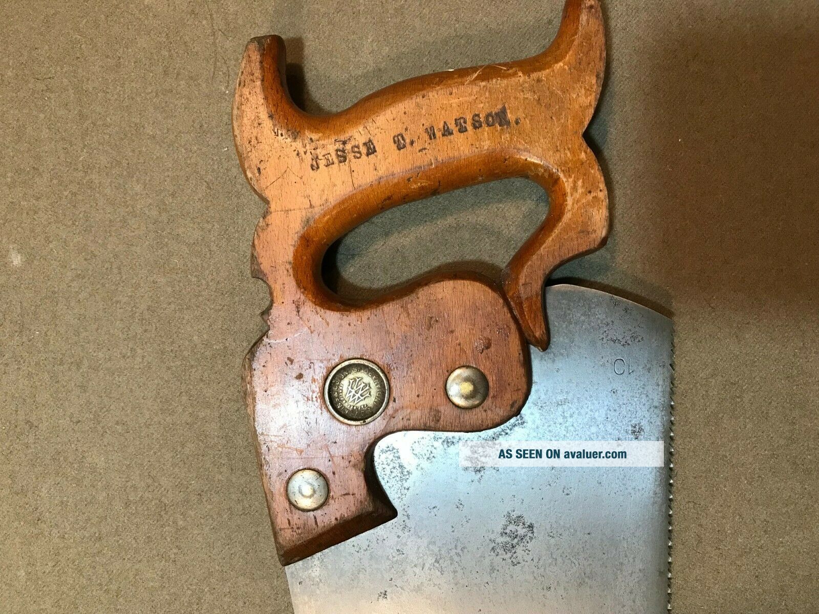 Antique Vintage Atkins 20 " 10 TPI Crosscut Panel Saw | #3371780