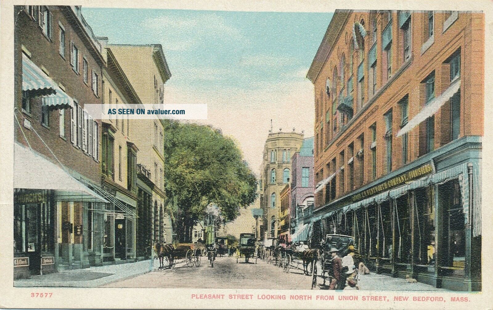 Bedford MA Pleasant Street Looking North From Union DB 1910 | #3209529