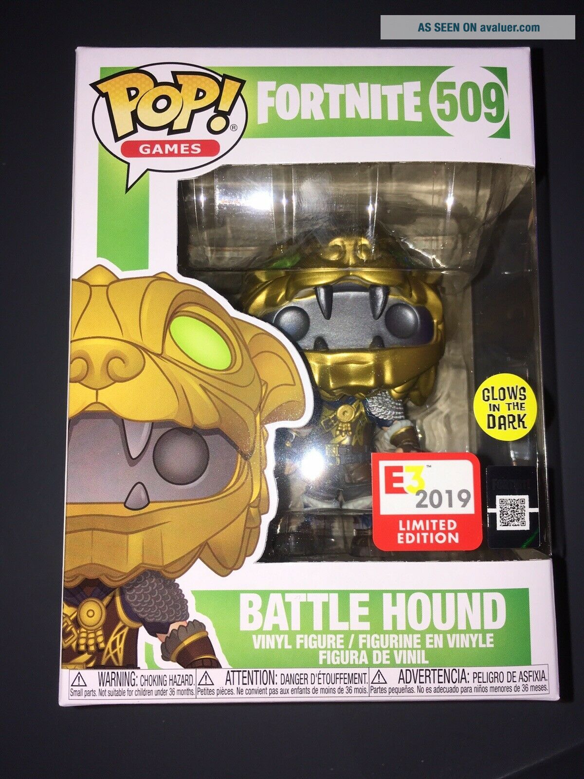 E3 2019 Funko Pop BATTLE HOUND Fortnite 509 Exclusive Glow In Dark GITD ...