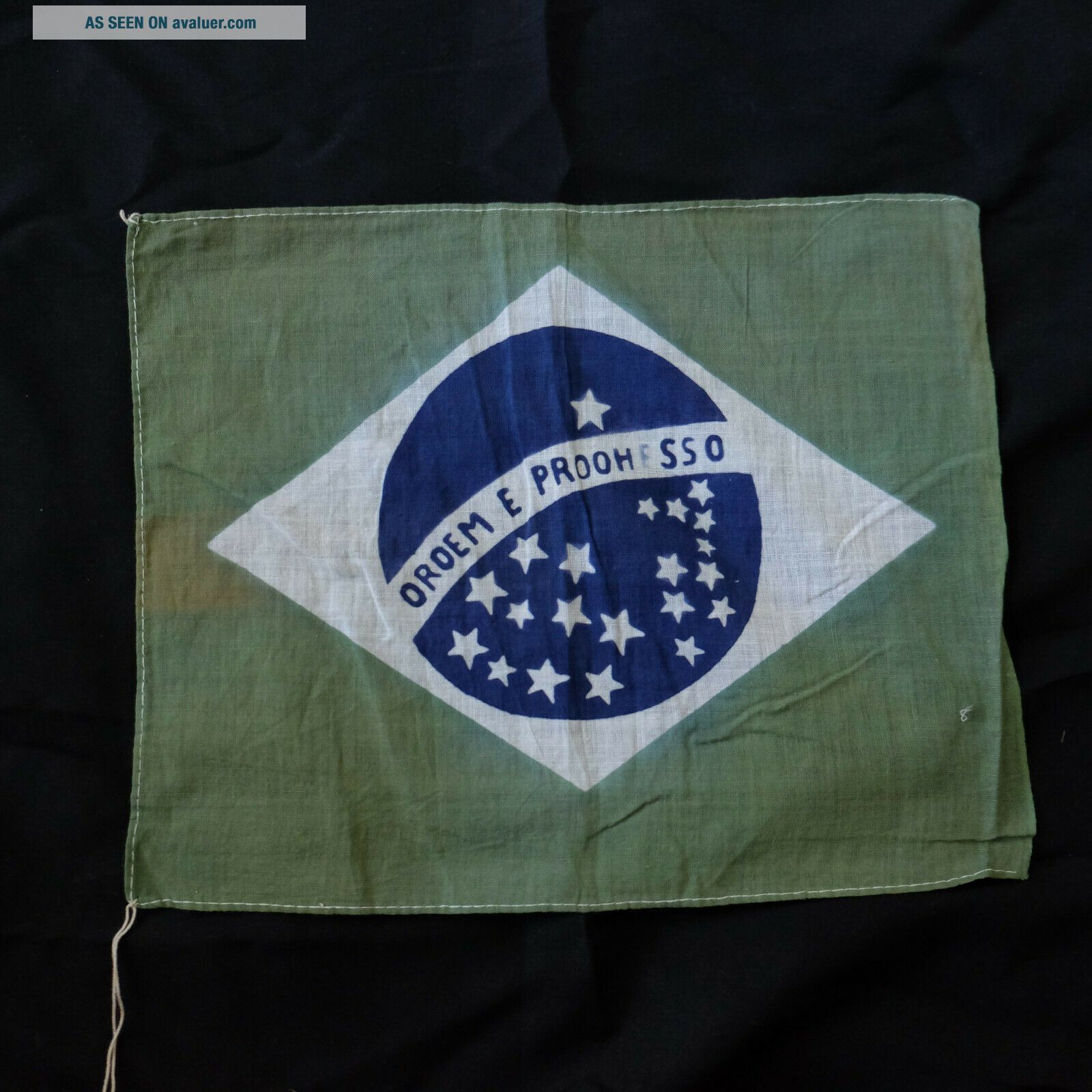 Vintage 1930s Pre War WW2 Brazil Banner Flag | #3335045