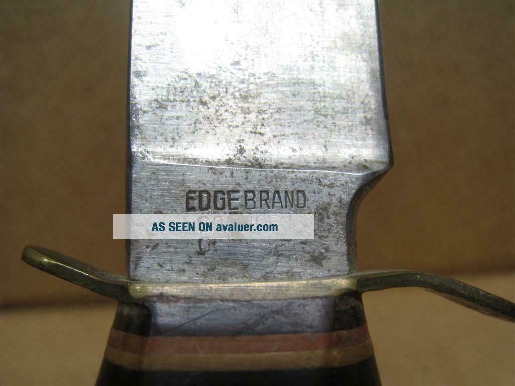 Vintage EDGE BRAND SOLINGEN GERMANY 473 Stag Handle Hunting Knife W ...