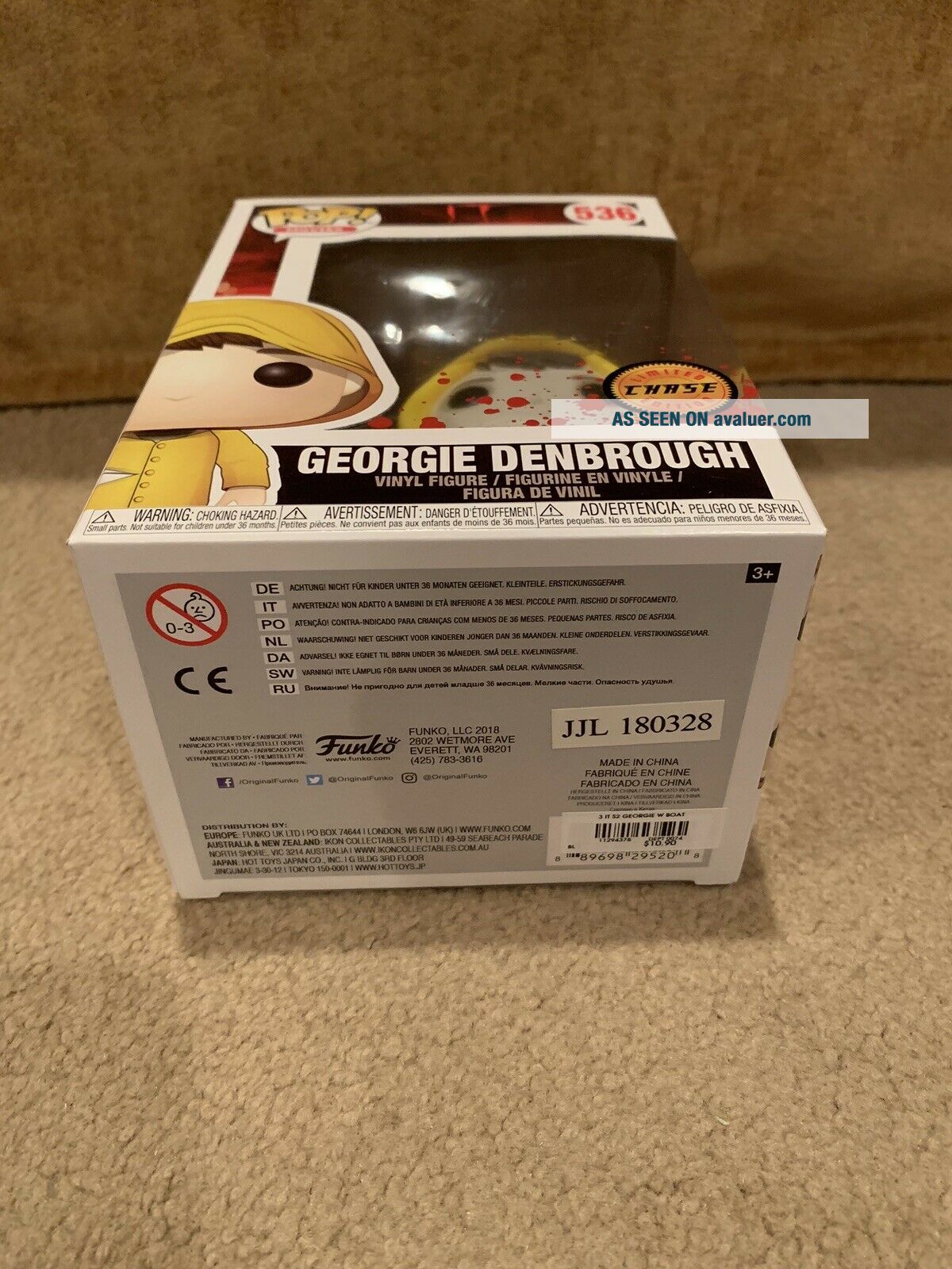 Funko Pop Georgie Denbrough Chase Limited Edition 536 IT Movie | #3422703