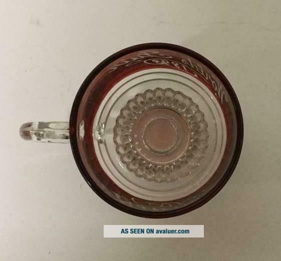 1893 Chicago Worlds Fair Ruby Red Flash Glass Cup Souvenir | #3376070