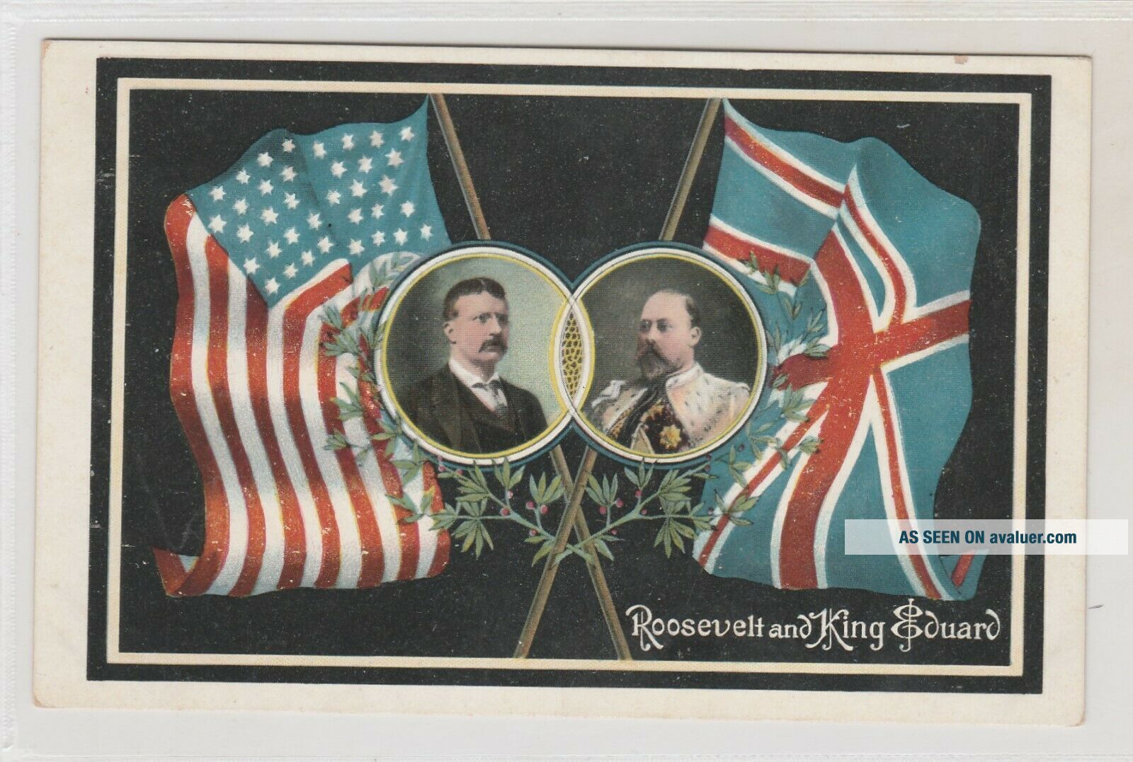 VINTAGE POSTCARD ROOSEVELT AND KING EDWARD 1900s UNITED STATES | #3287940