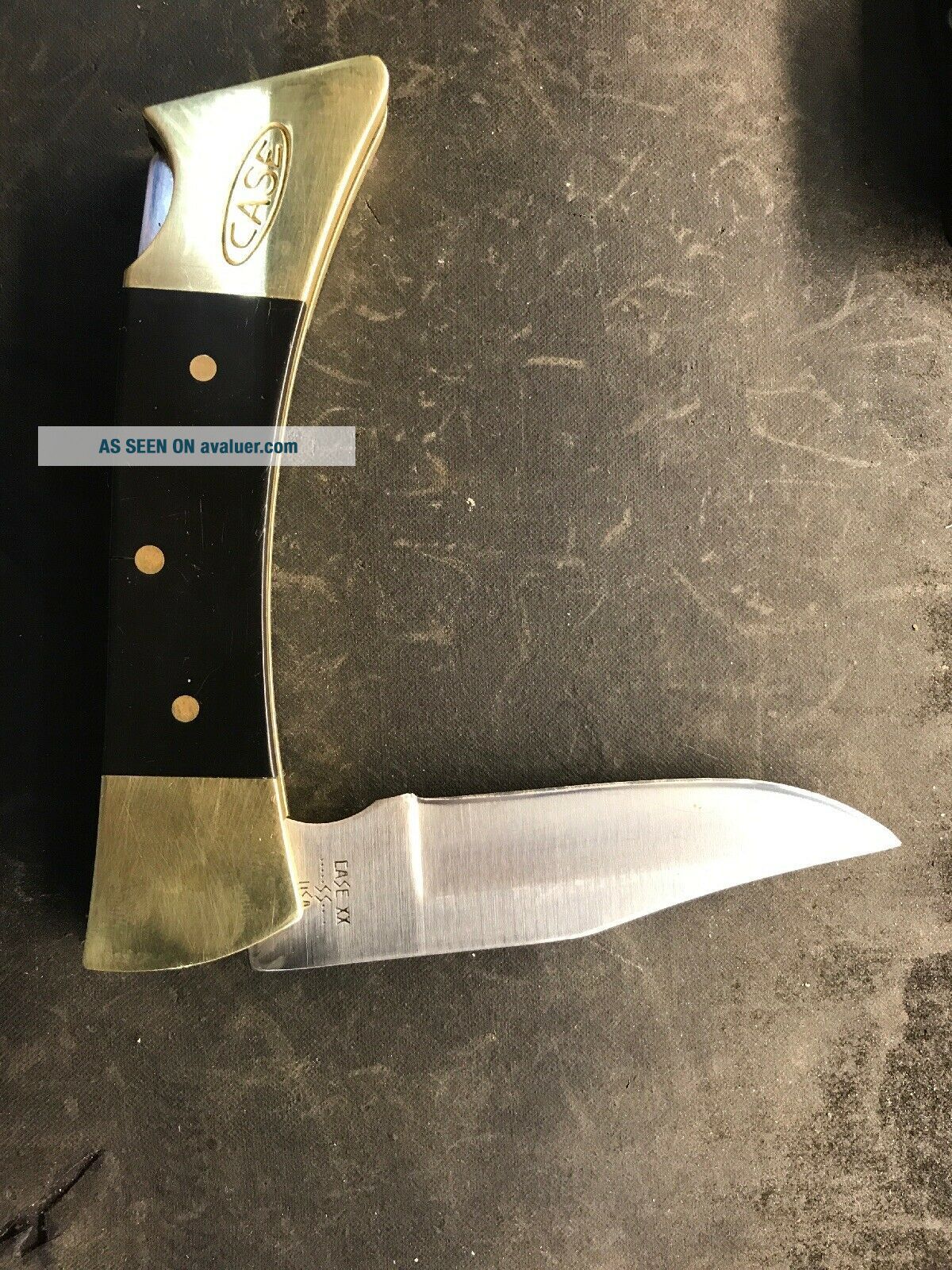 VINTAGE 9 DOT 1981 CASE XX BIG LOCK BLADE BACK KNIFE 2159 LSSP | #3435714