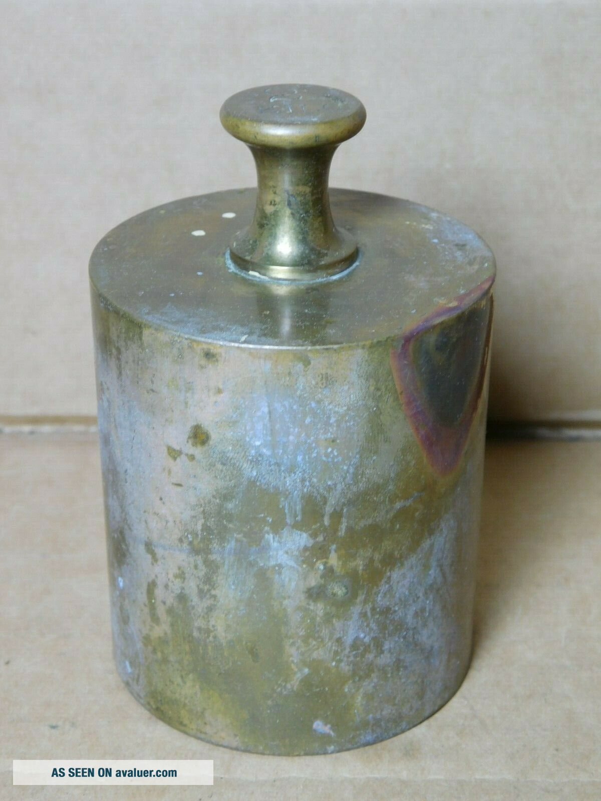 Vintage Large Brass Mercantile Apothecary Balance Scale Weight 2 Kilo ...