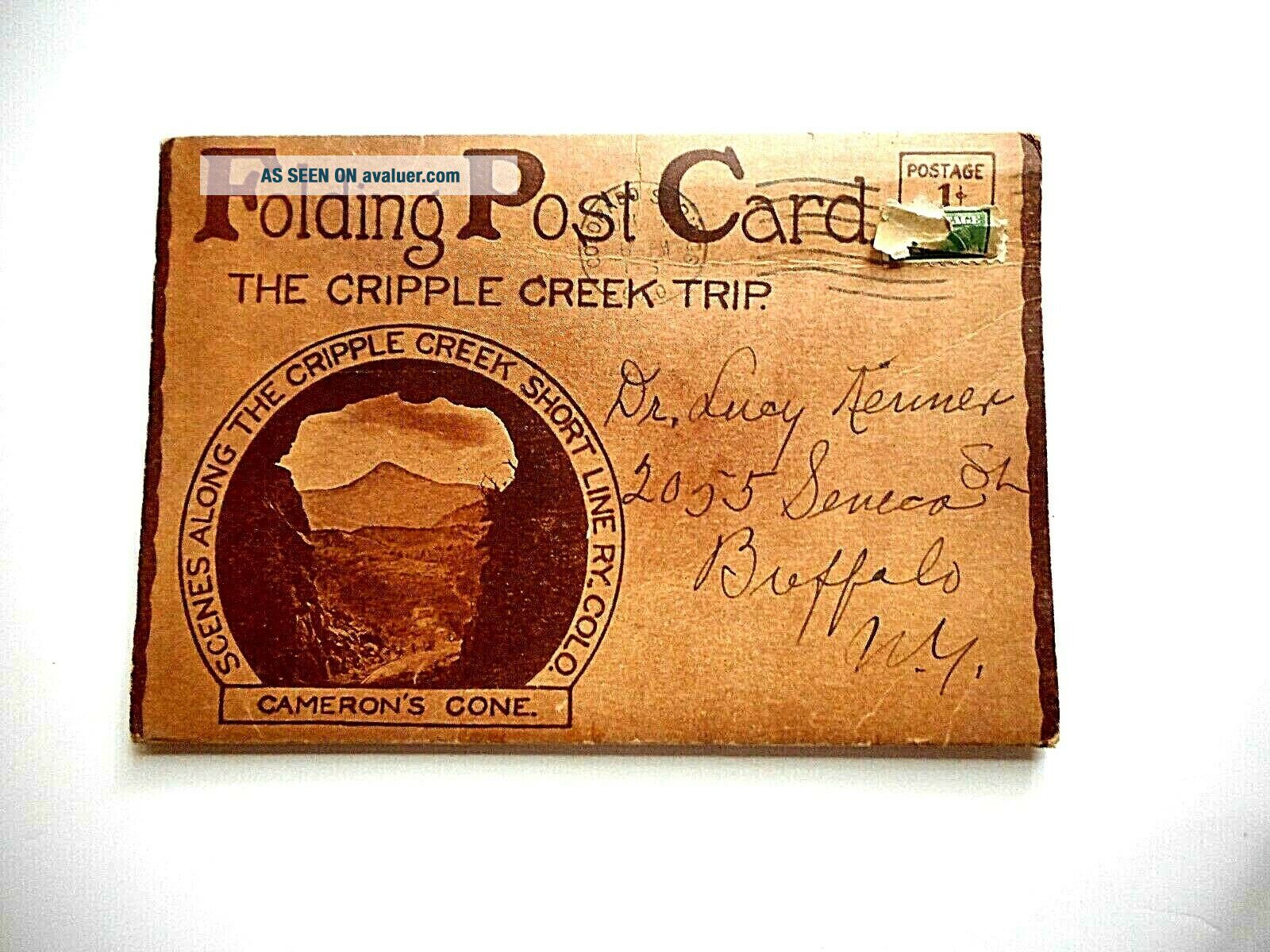 Circa 1900 CRIPPLE CREEK COLORADO Fold Out Postcard Short Line RR 24 ...