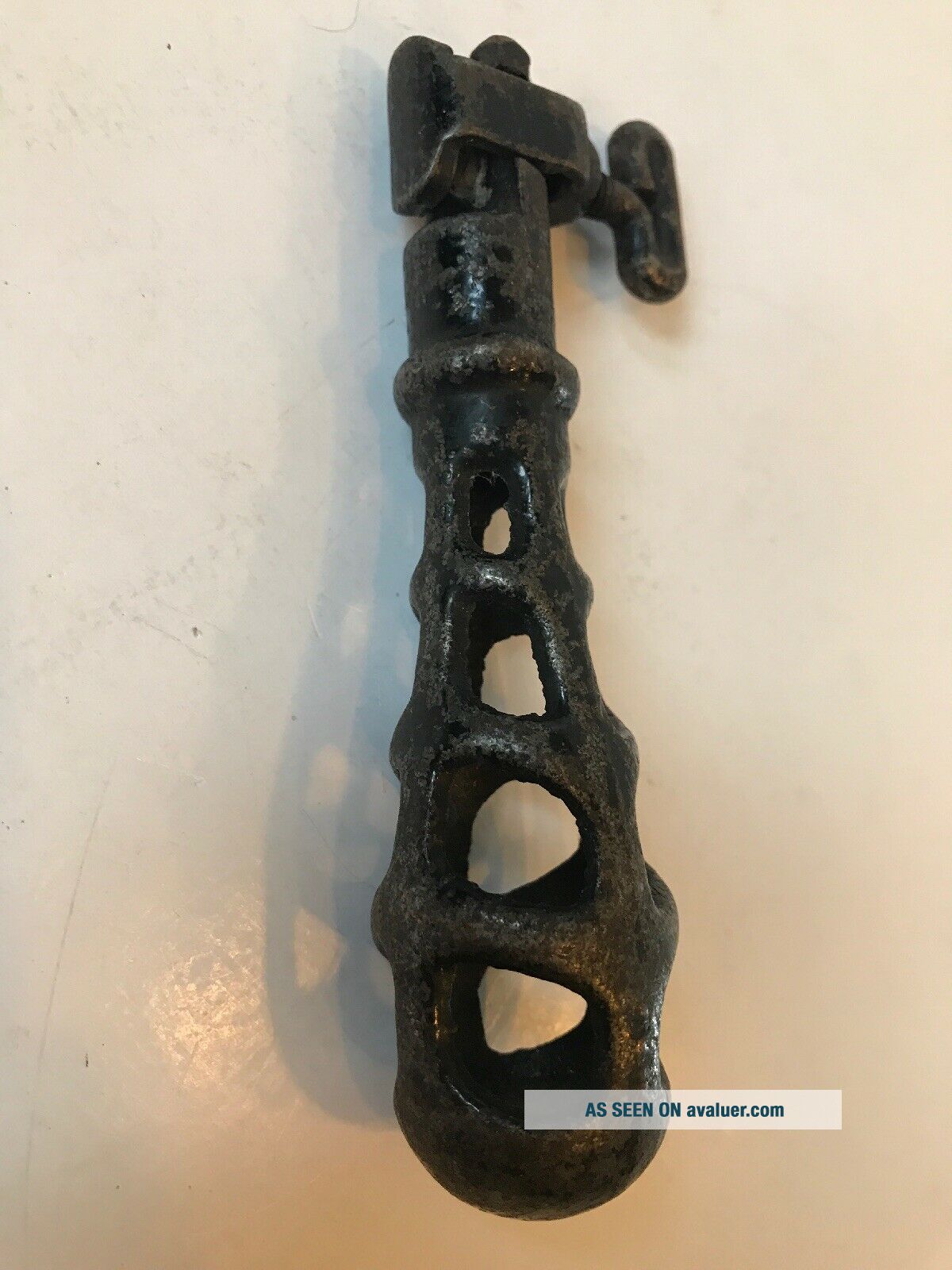 Vintage Metal Ventilated File Holder Handle Tool | #3461303