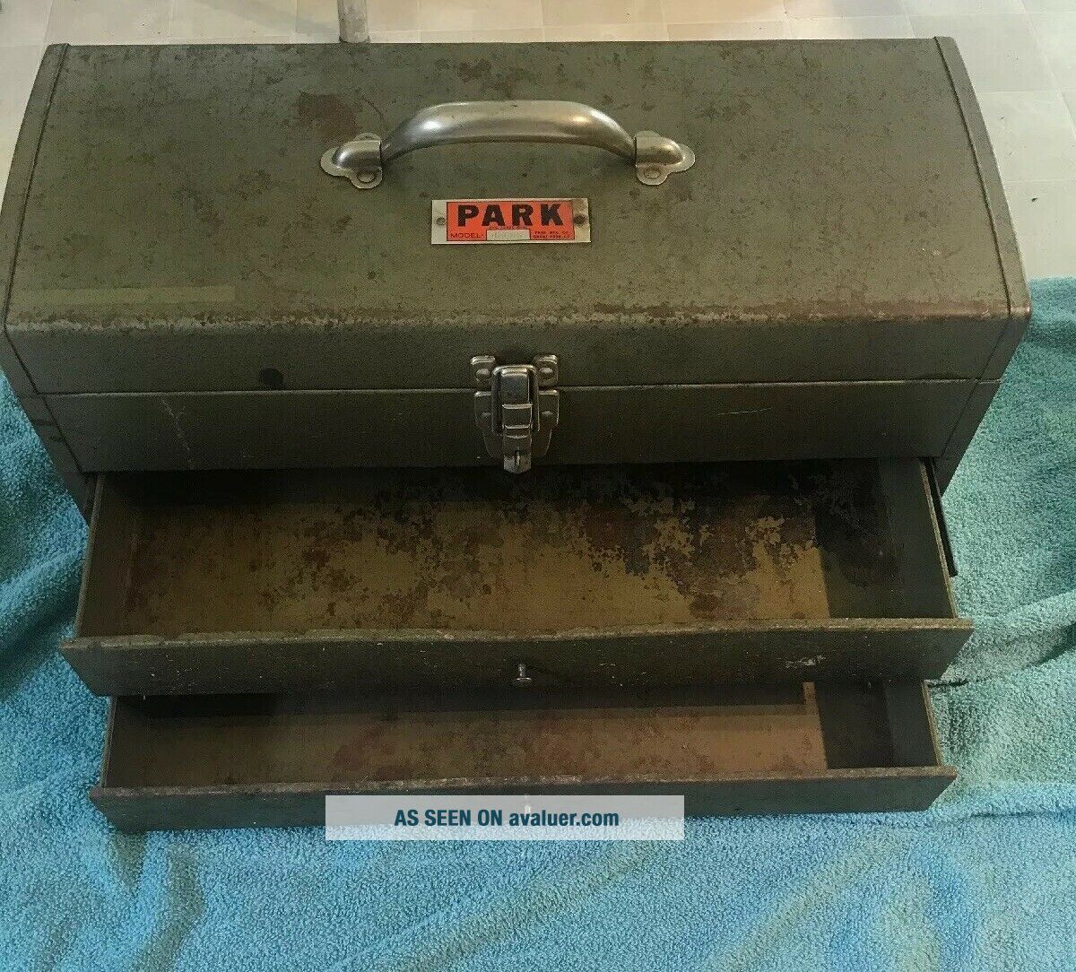 VINTAGE PARK MODEL 86666 Machinist 2 Drawer Tool Box | #3467980