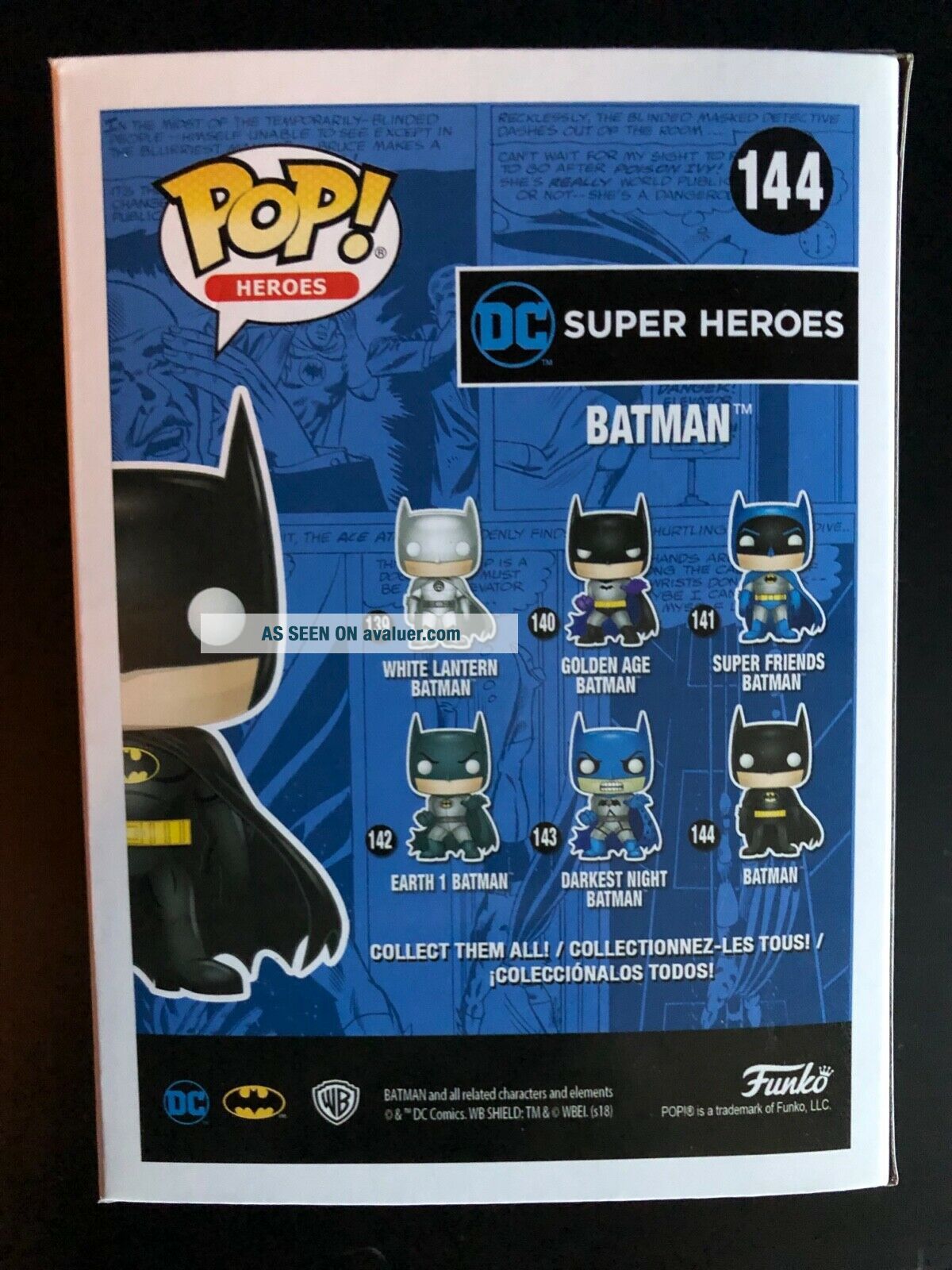Funko Pop DC Heroes Red Chrome Batman 144 Funko Shop Exclusive | #3476826