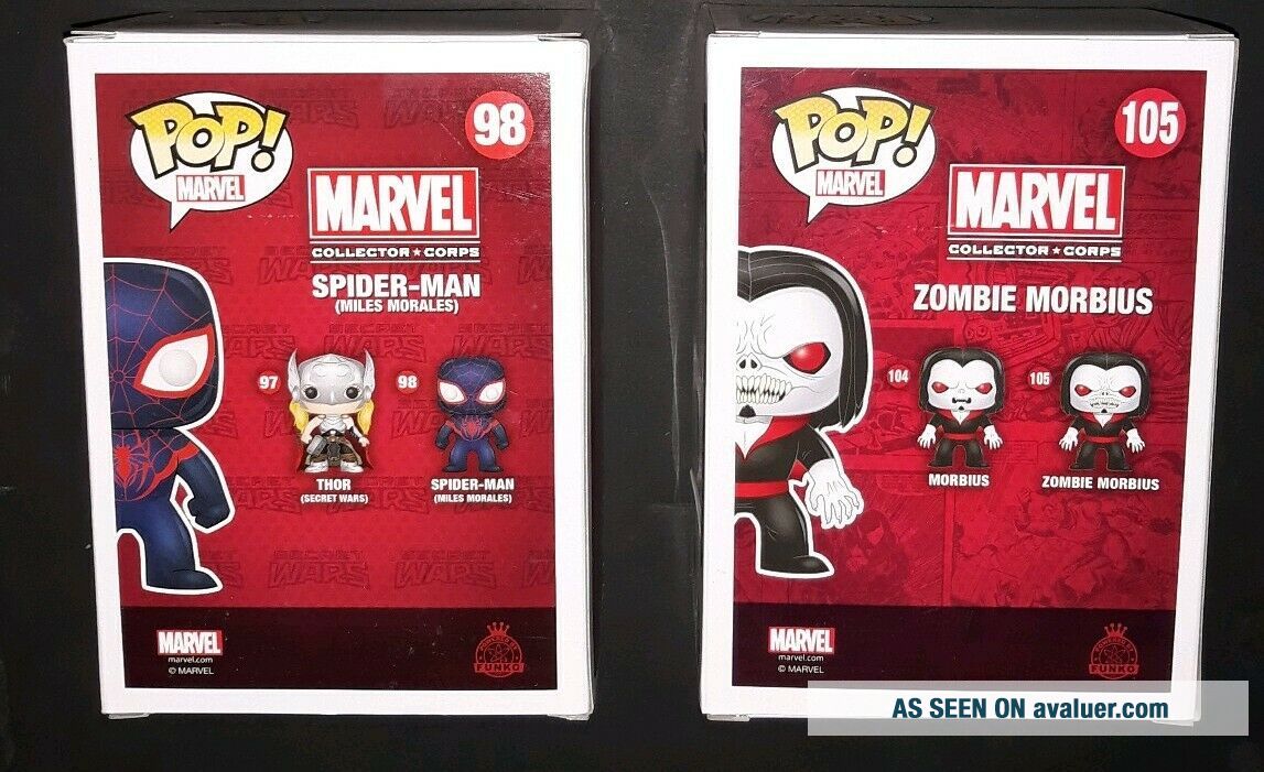Funko Pop Marvel Collector Corps Exclusives Spider - Man (Black & Red ...