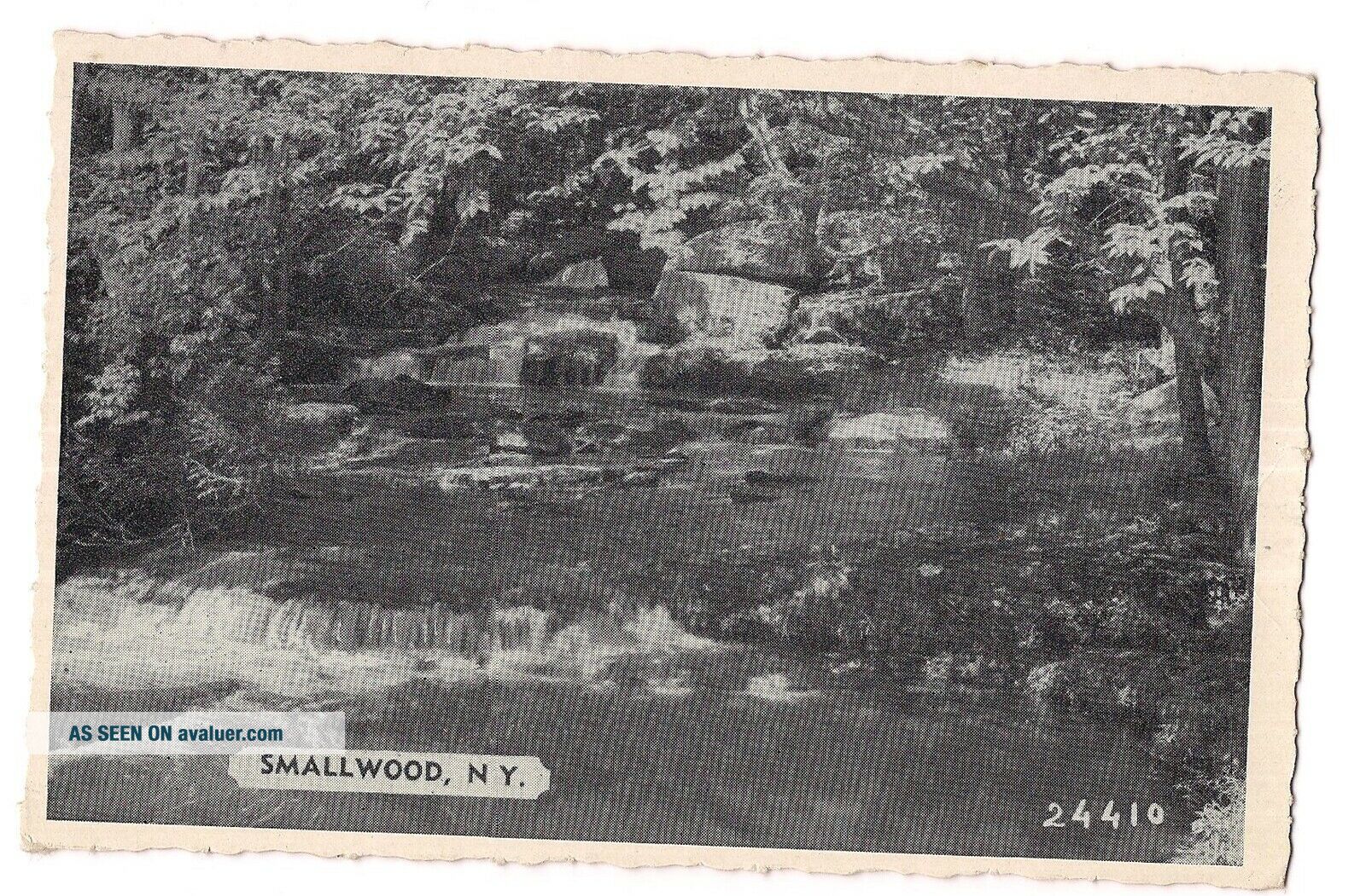 Waterfalls At Christian Country Club SMALLWOOD York NY Postcard B&W ...