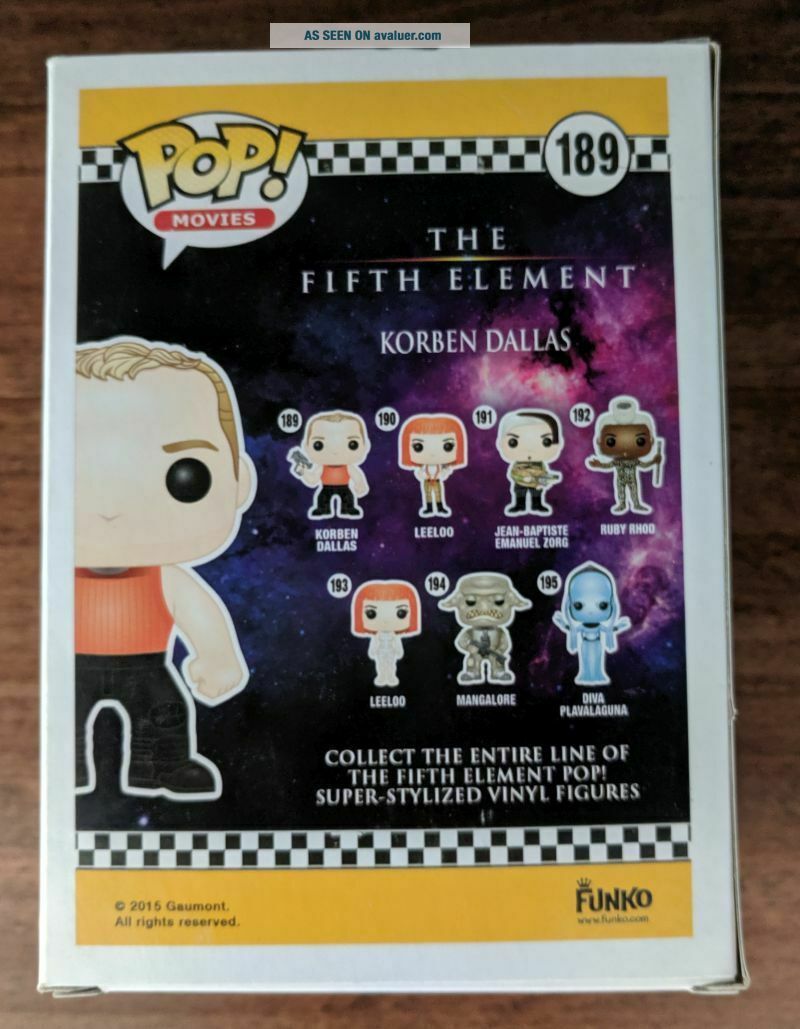 Funko POP Movies The Fifth Element Korben Dallas 189 | #3484179