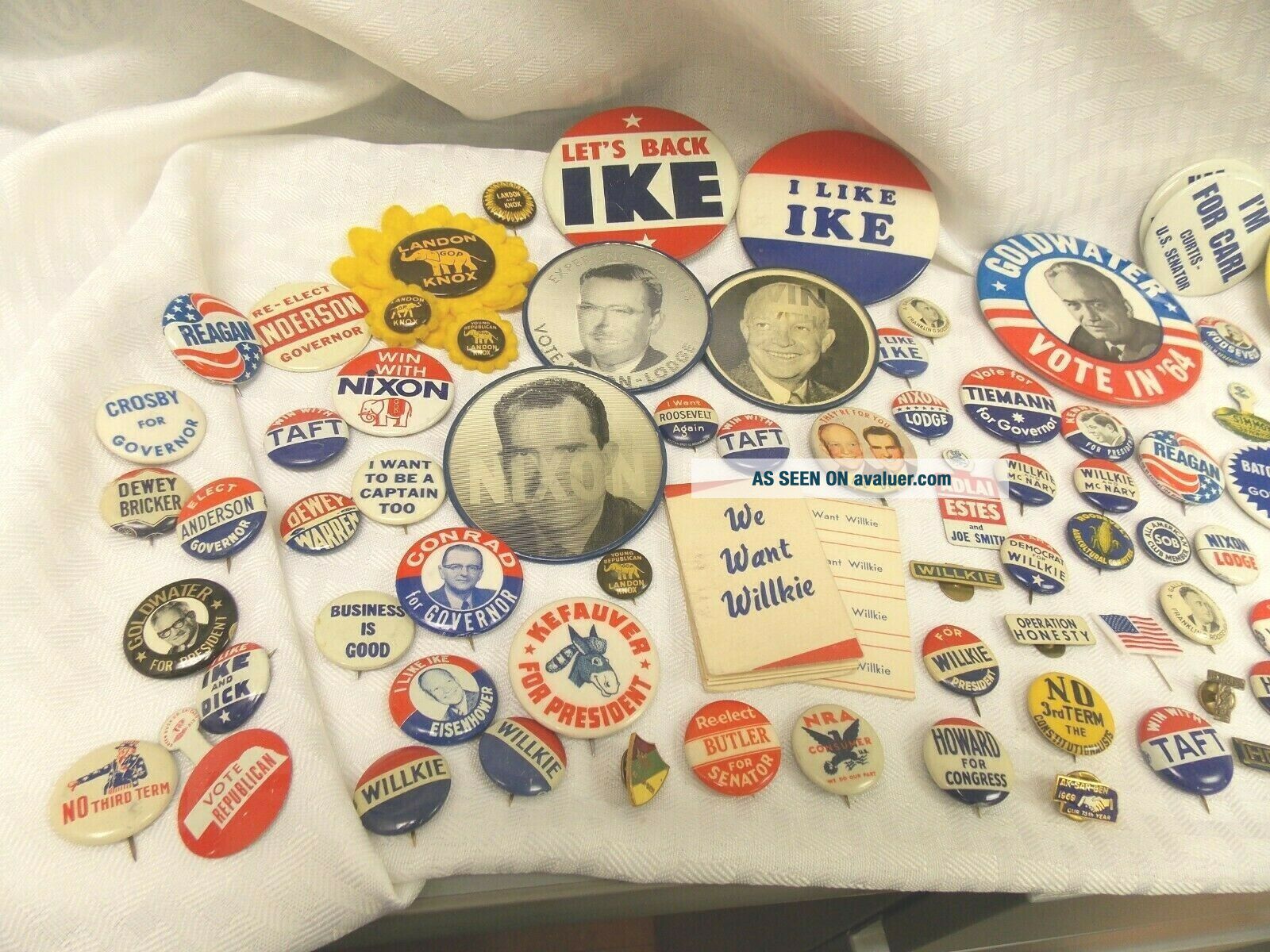 Vintage Presidential Political Campaign Buttons - Wide Variety | #3433751