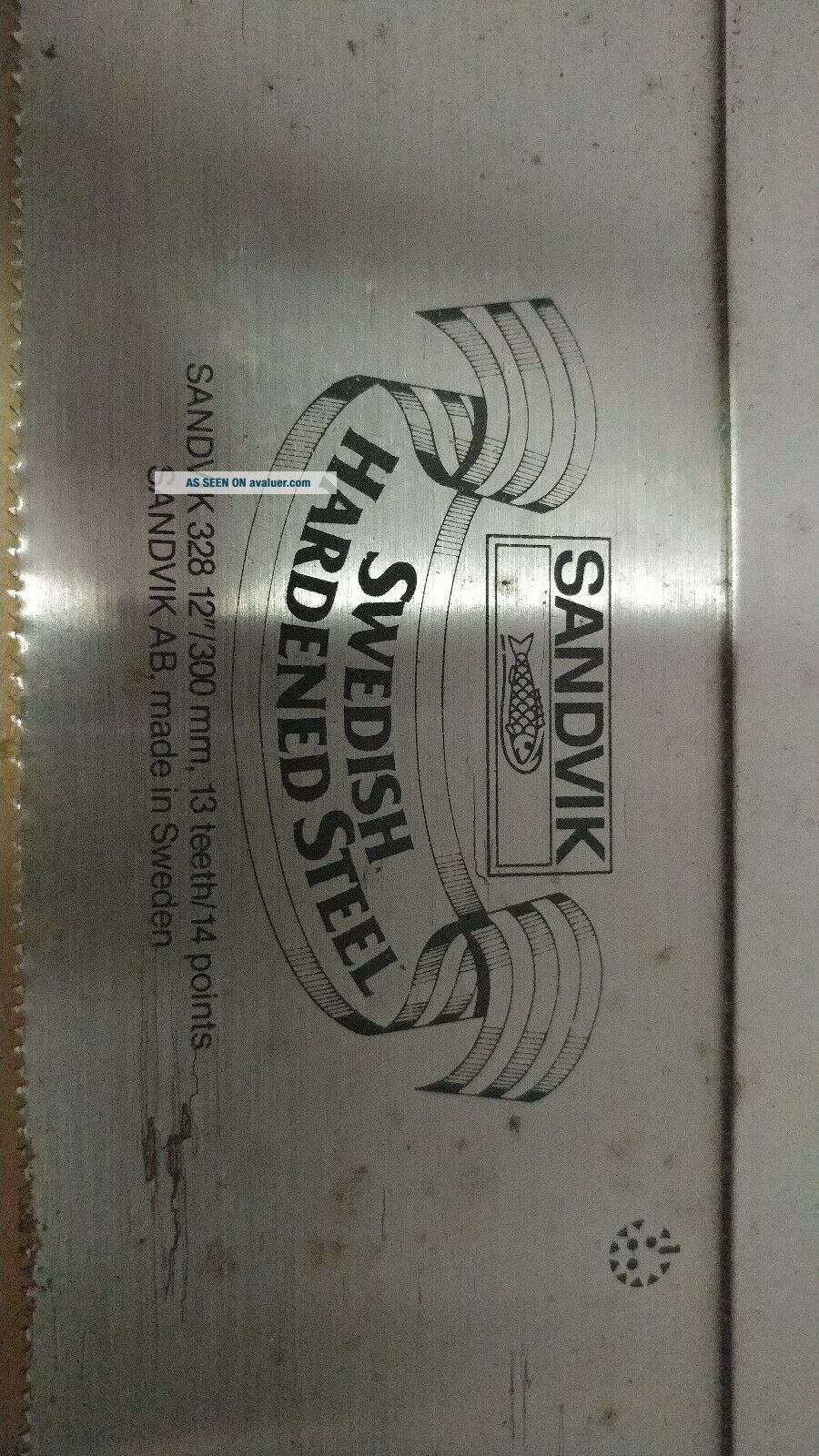 VINTAGE Sandvik AB 328 12 " 300mm 13 Teeth/14point HAND SAW Made In ...