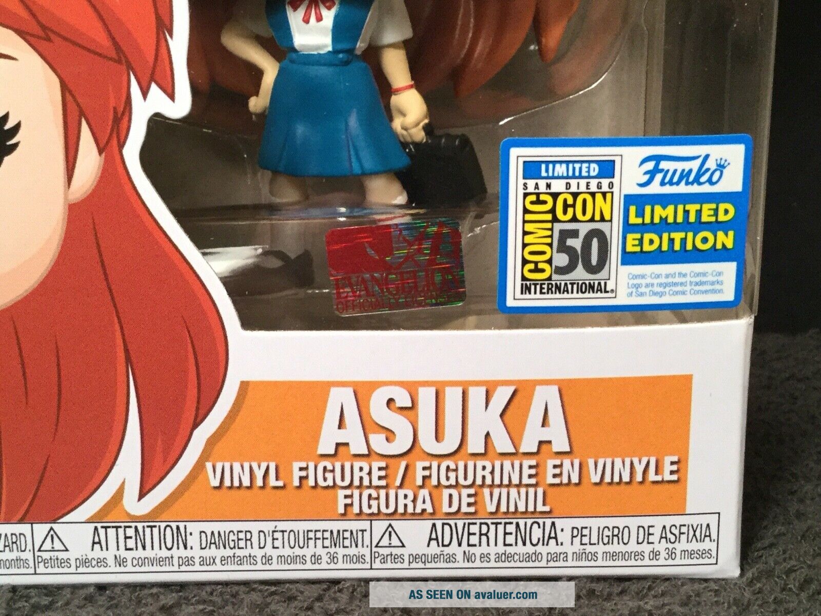 FUNKO POP 2019 SDCC 635 ASUKA NEON GENESIS EVANGELION Official Sticker ...