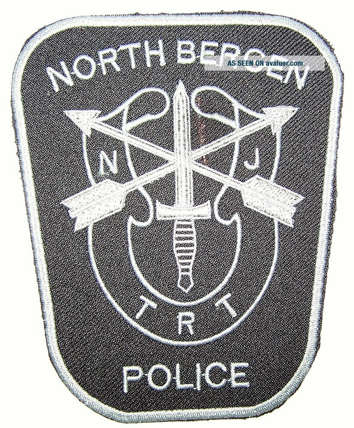 HTF RARE Subdued Black And Grey North Bergen NJ Police TRT Patch | #3482491