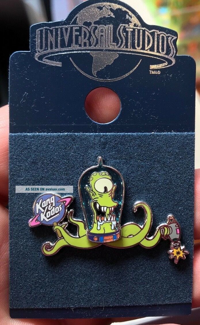 Universal Studios The Simpsons Alien Kang Trading Pin On Card | #3487396