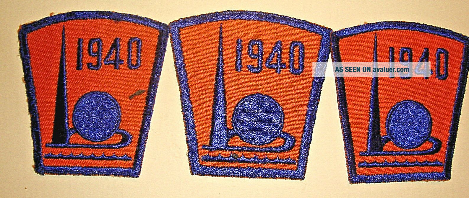 (3) 1939 1940 York World ' S Fair Public Service SHOULDER PATCHES ...