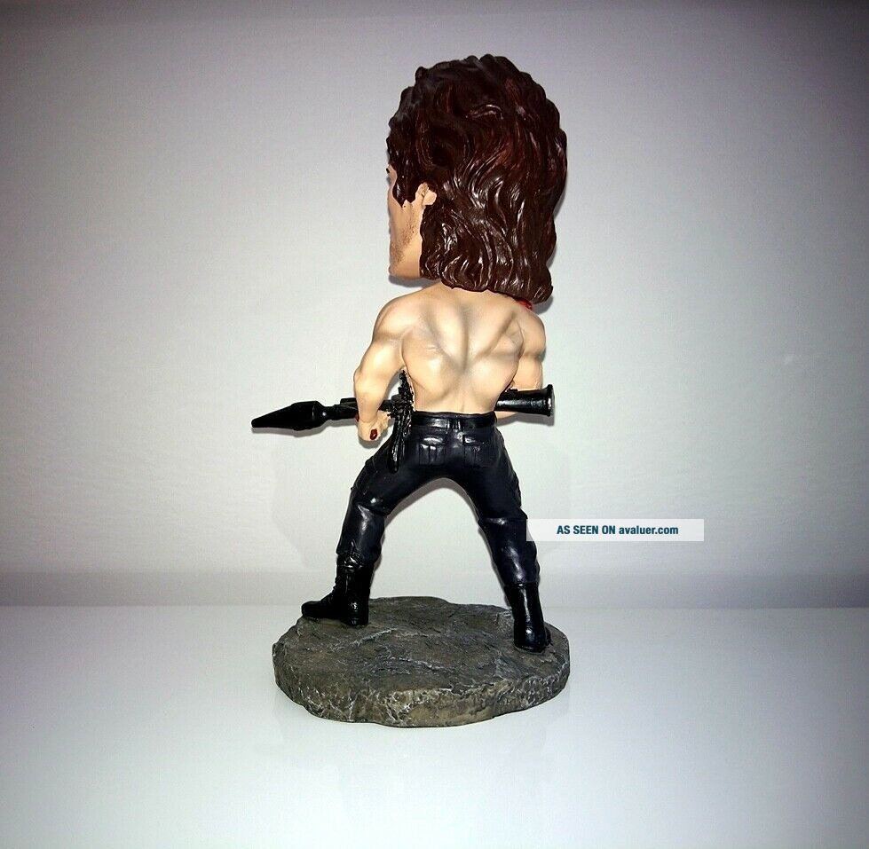 RAMBO Bobblehead Sylvester Stallone Action Pose Rocket - Hollywood ...