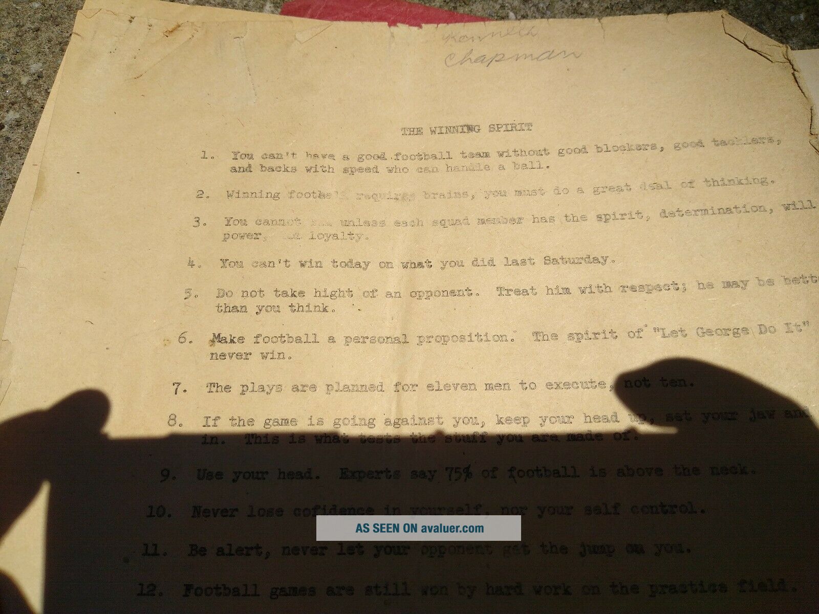 1953 & 1955 FOOTBALL PLAYBOOK HIGH SCHOOL FOOTBALL NORTON HIGH SCHOOL ...