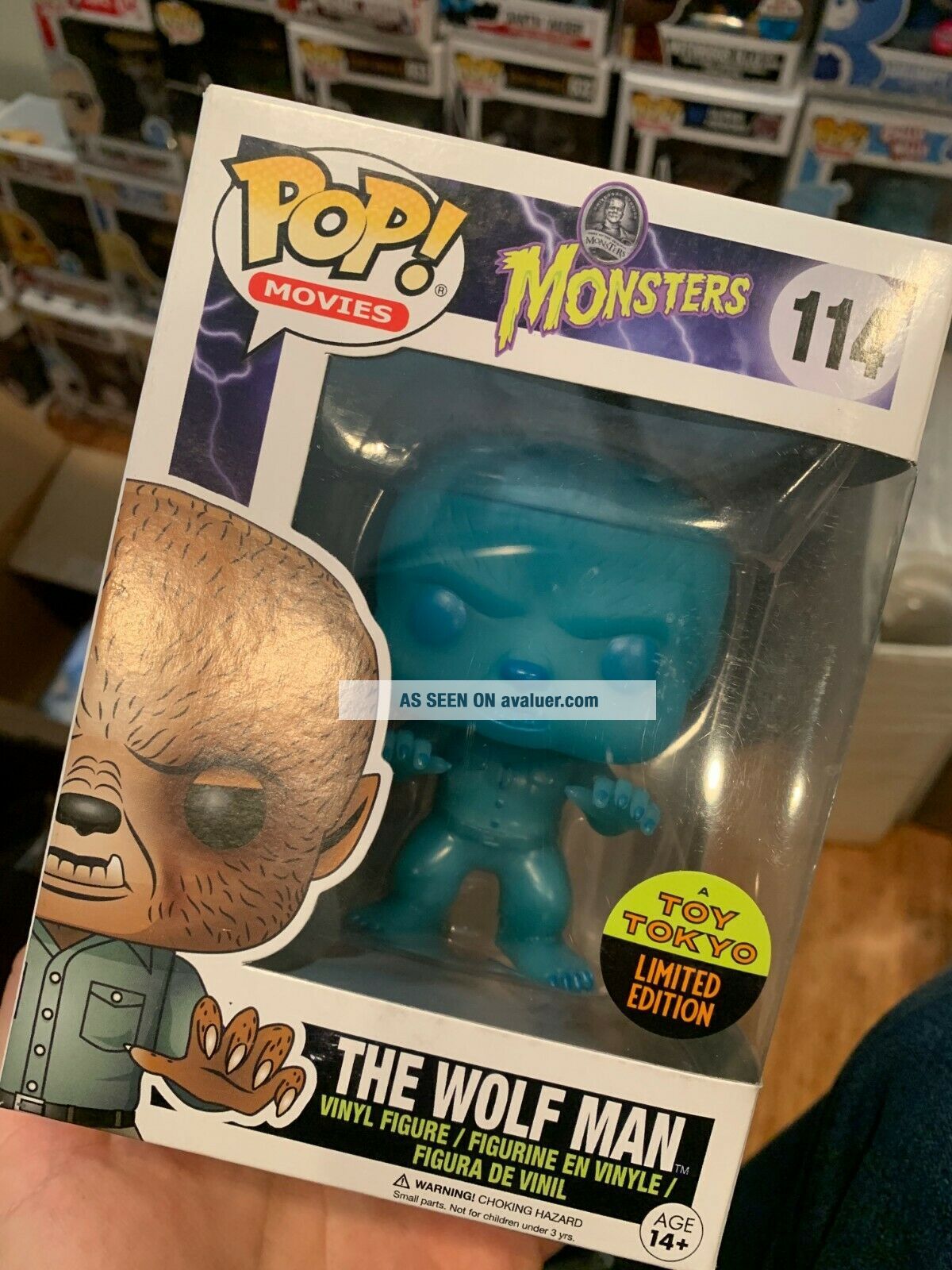 Funko Pop Movies Monsters The Wolf Man 2016 Toy Tokyo Limited W/HARD ...