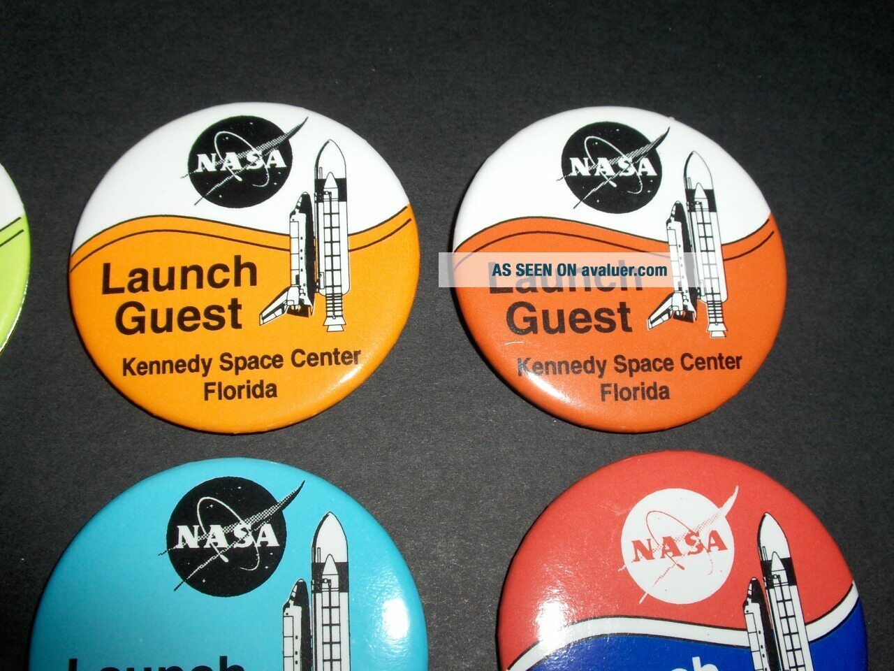 NASA Kennedy Space Center Florida 8 Item Launch Guest Pinbacks Buttons ...