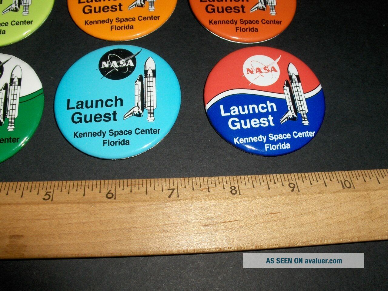 NASA Kennedy Space Center Florida 8 Item Launch Guest Pinbacks Buttons ...