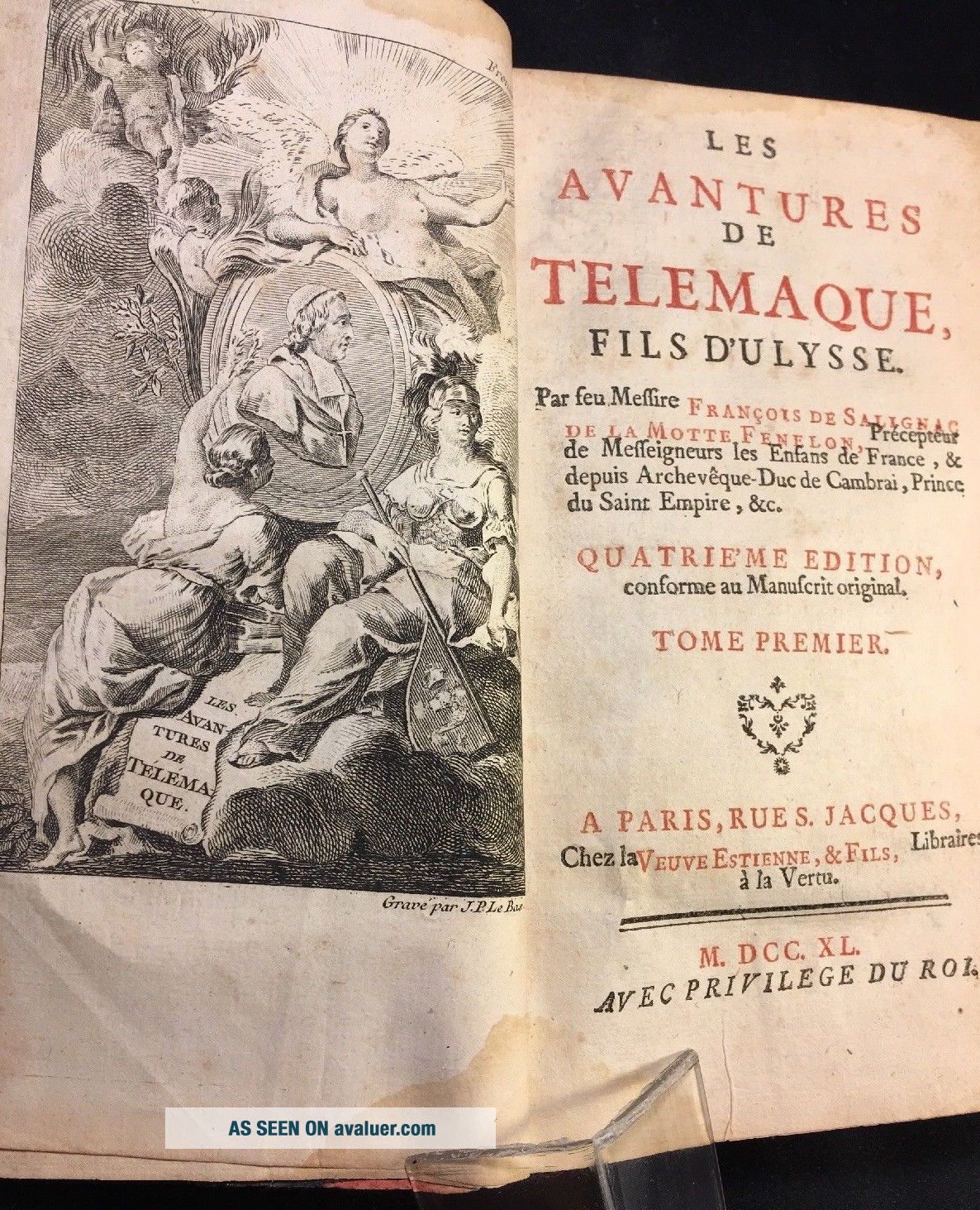 1740 THE ADVENTURE OF TELEMACHUS, SON OF ULYSSES With 13 Engravings ...