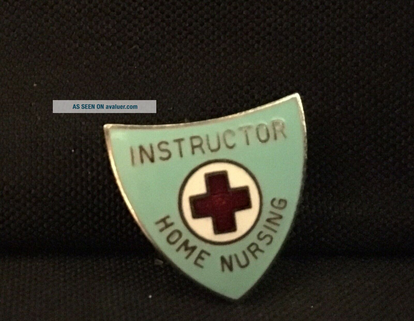 VINTAGE AMERICAN RED CROSS HOME NURSING INSTRUCTOR ENAMEL PIN | #3609418