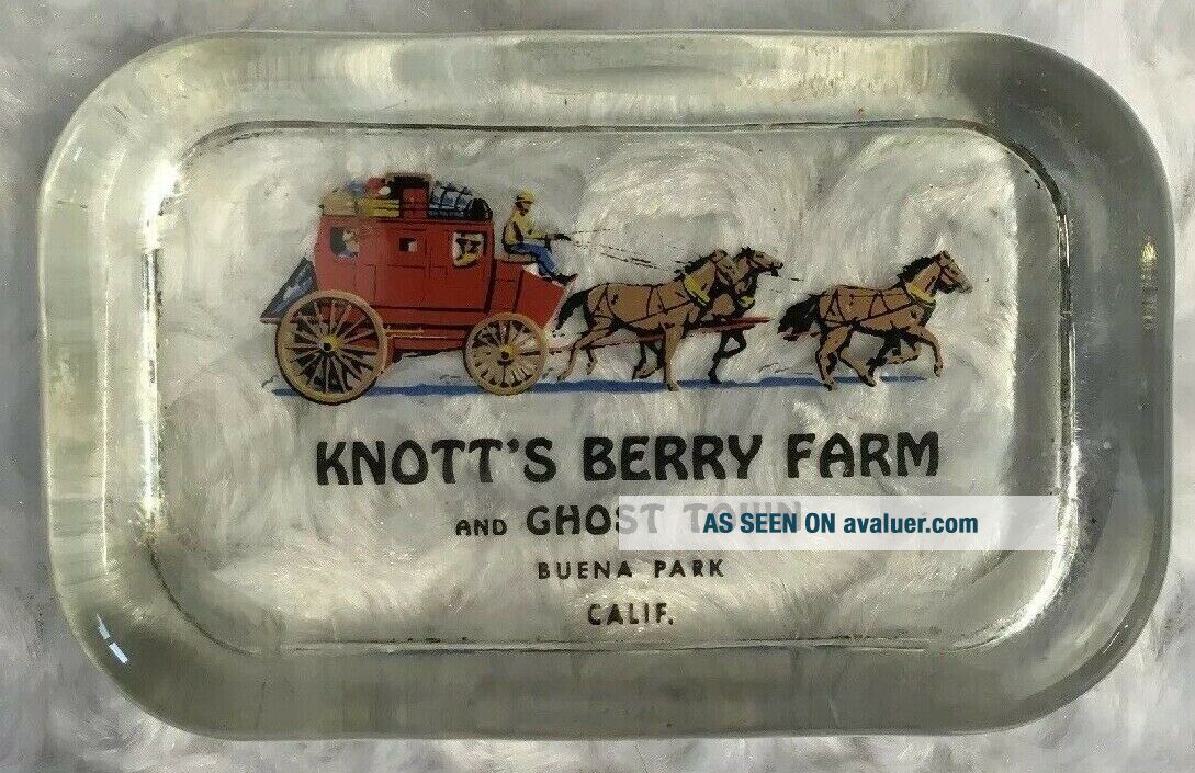 Knott ' S Berry Farm And Ghost Town Glass Paperweight Beuna Park Ca ...