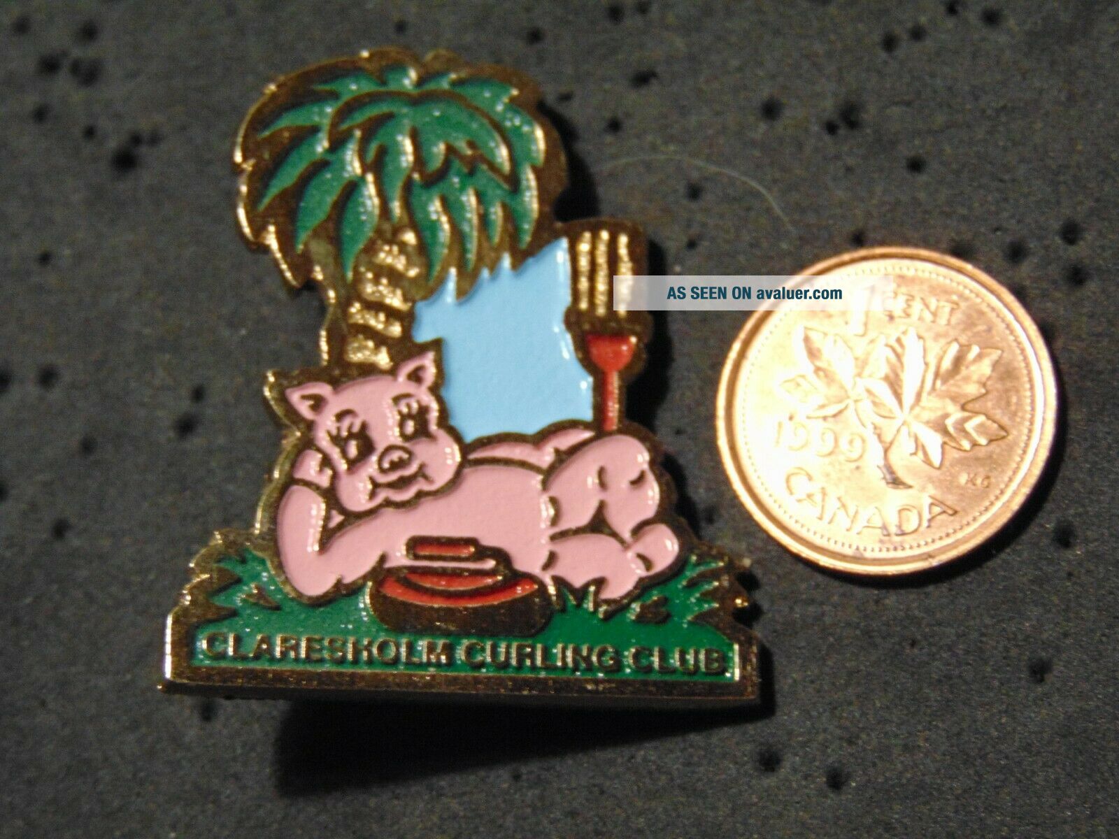 Claresholm Alberta Canada Curling Club Pin Lapel | #3641623