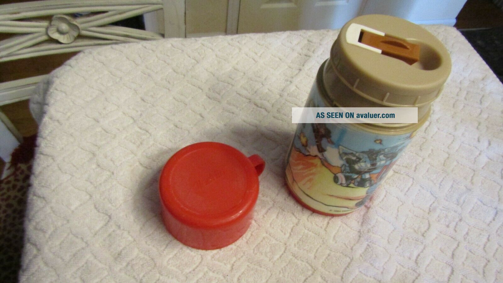 Vintage 1984 Hasbro TRANSFORMERS Aladdin Lunch Box Thermos With Top Cup ...