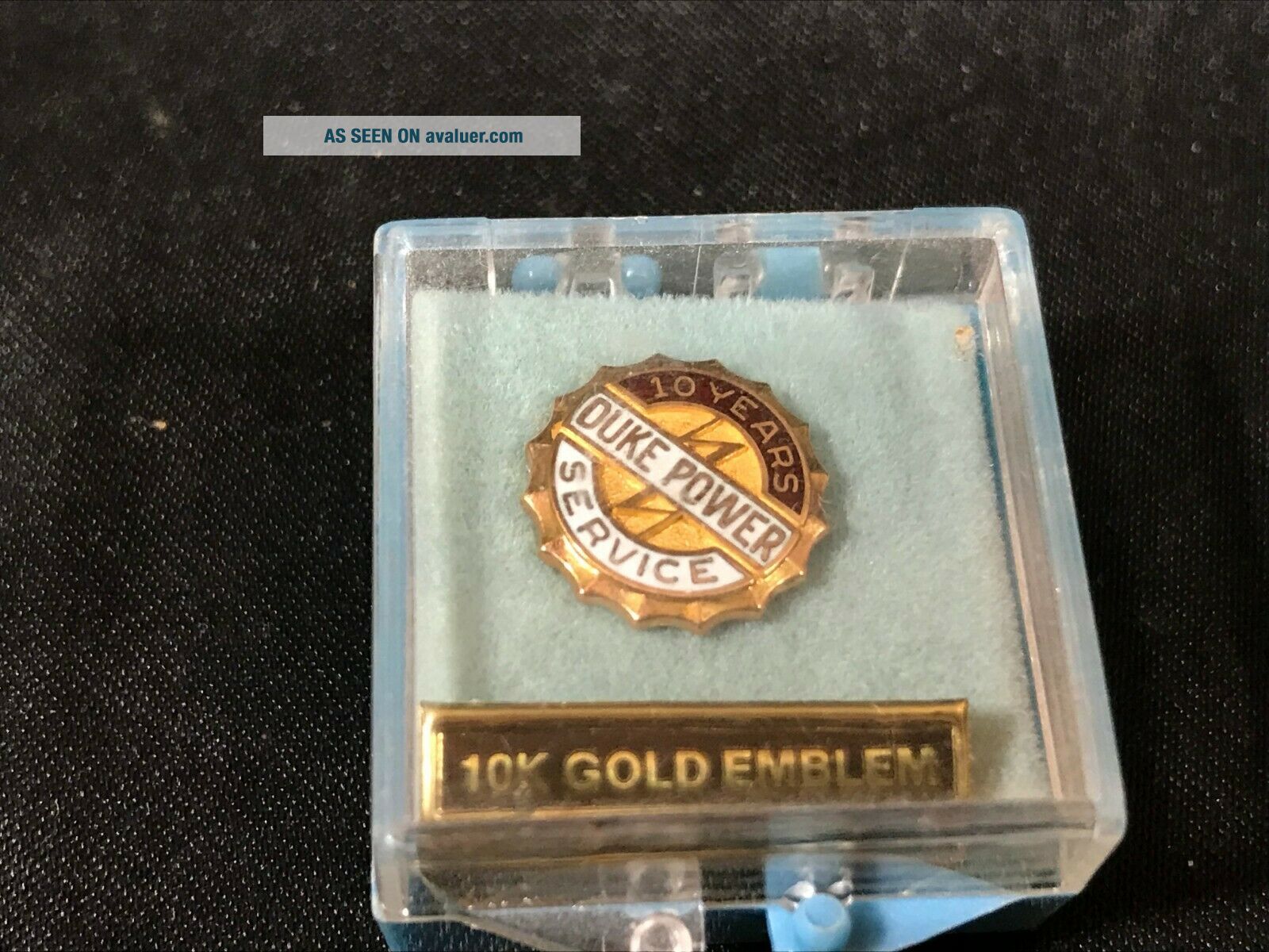 Duke Power 10 Years Service 10k Gold Emblem Pin | #3647725