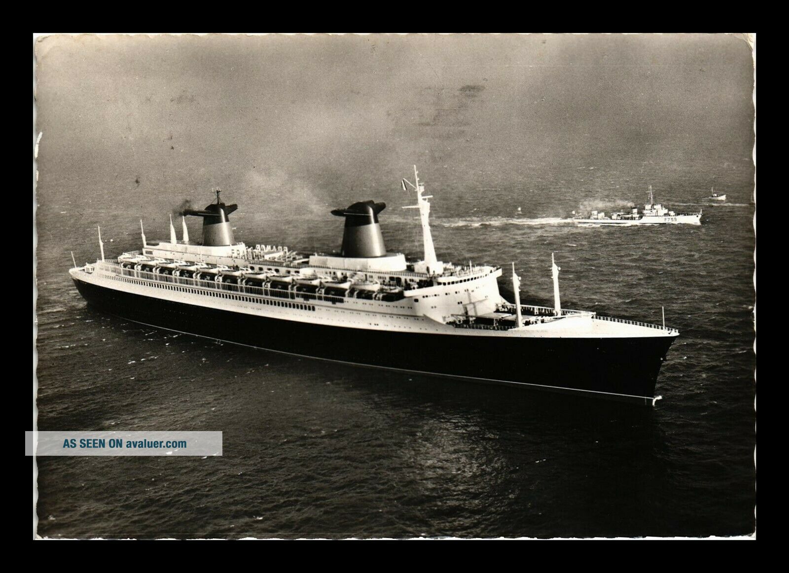 DR JIM STAMPS FRENCH LINE SHIP FRANCE REAL PHOTO CONTINENTAL SIZE ...