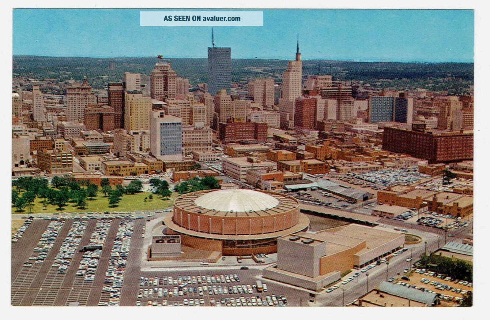 Dallas Texas View Of The Municipal Auditorium And Dallas Skyline From ...