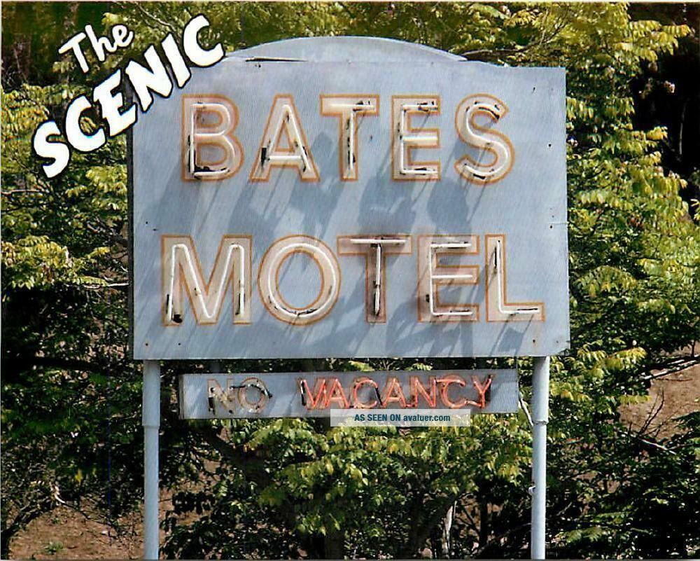Postcard Of Bates Motel Sign In Psycho Alfred Hitchcock Movie | #3628349