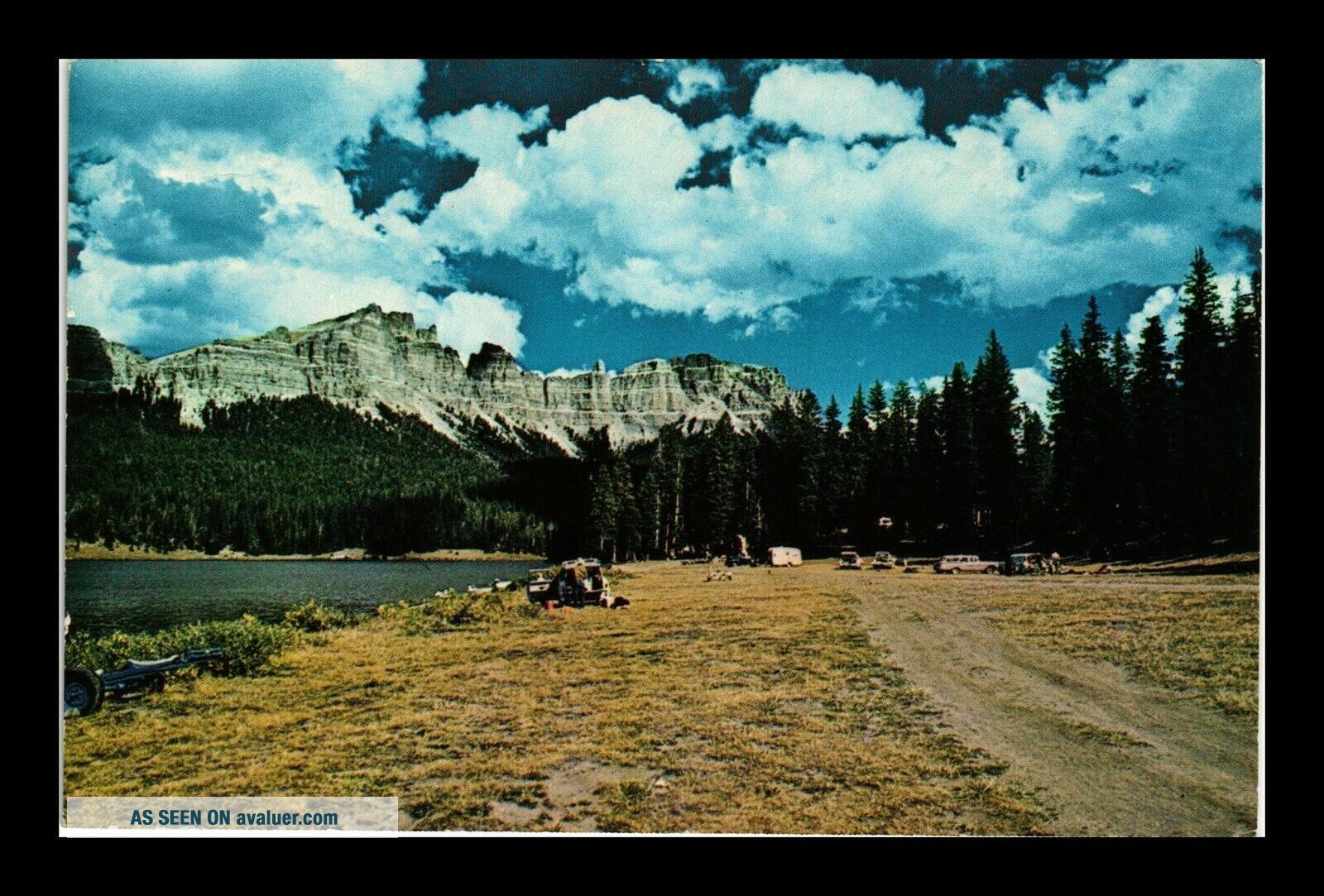 US POSTCARD BROOKS LAKE WITH PINNACLE RIDGE YELLOWSTONE NATIONAL PARK ...
