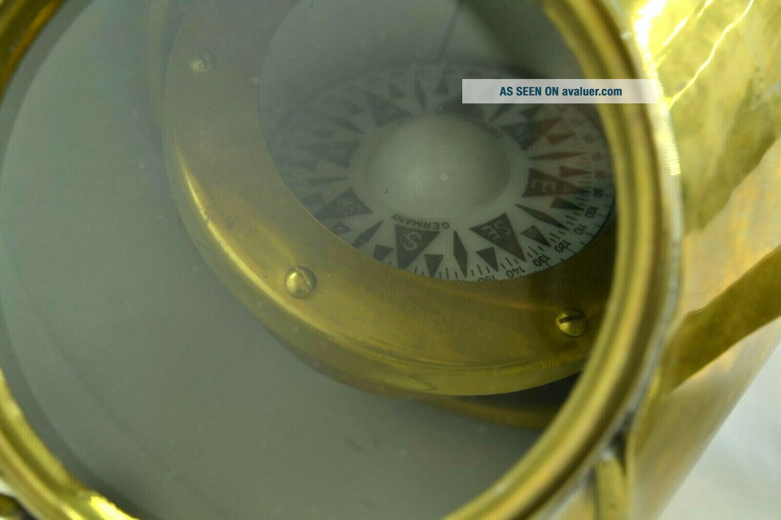 Binnacle Brass With Post Gimbaled Helmet Compass Is Made Germany Ship ...