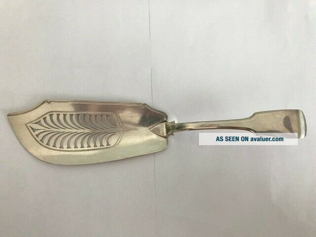 Rare English Sterling Silver Fish Slice Hallmarks | #3652751