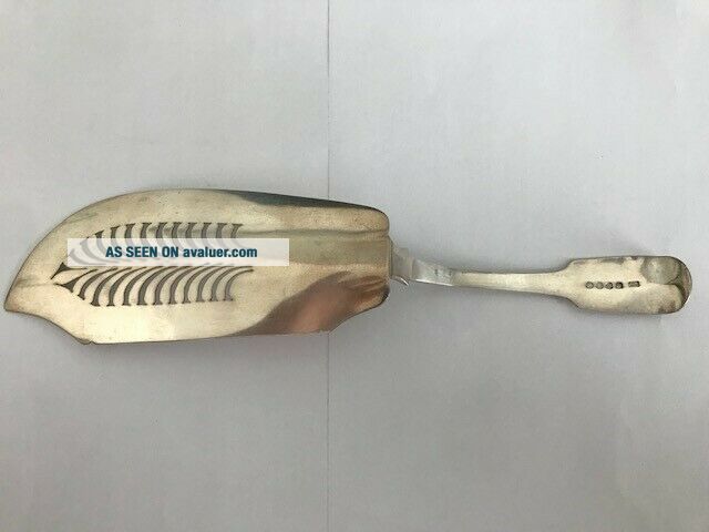 Rare English Sterling Silver Fish Slice Hallmarks | #3652751
